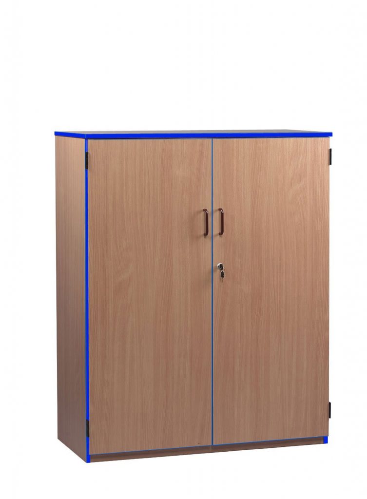 Coloured Trim Locking Cupboards - Furniture For Schools