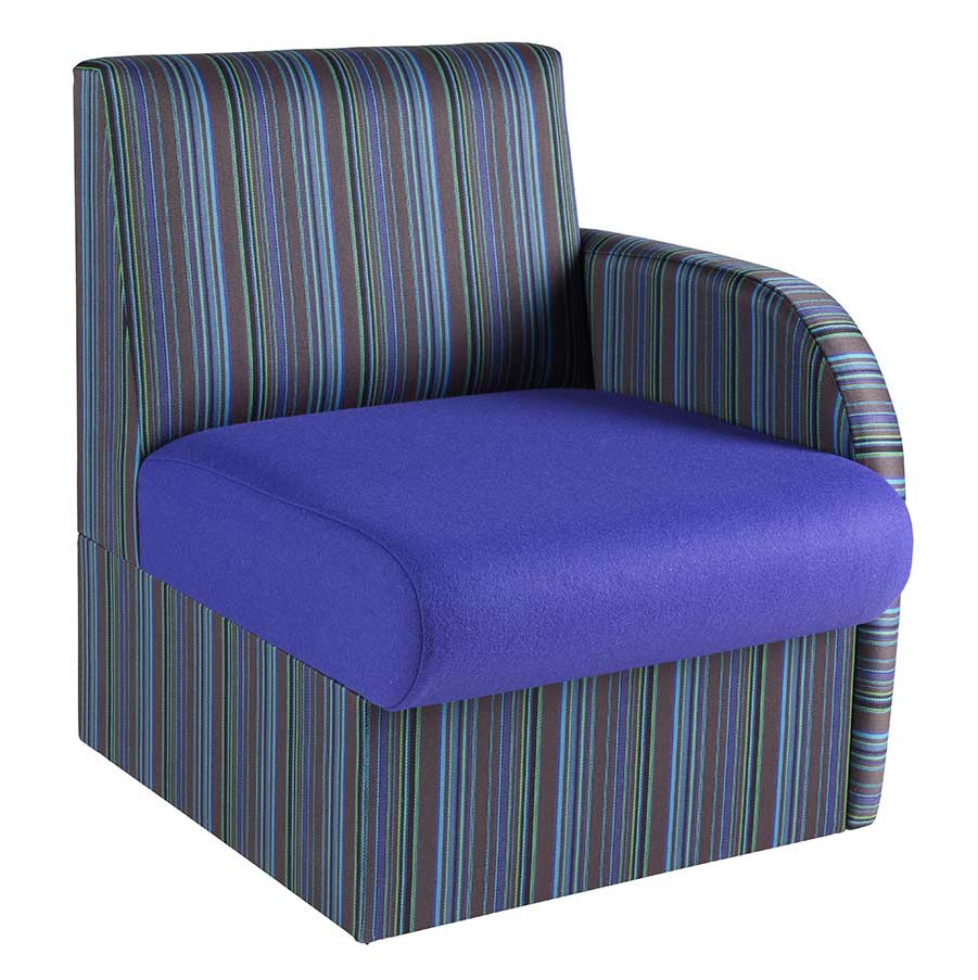 Modular Reception Seating (Striped fabric) - Furniture For Schools